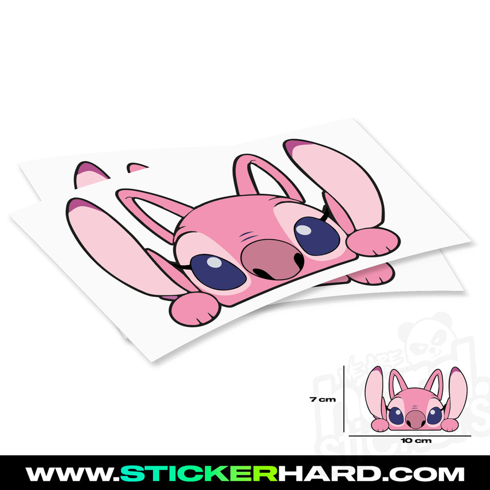 Peeker Sticker LILO & STITCH Rosa (Angel) – HARD.STICKER