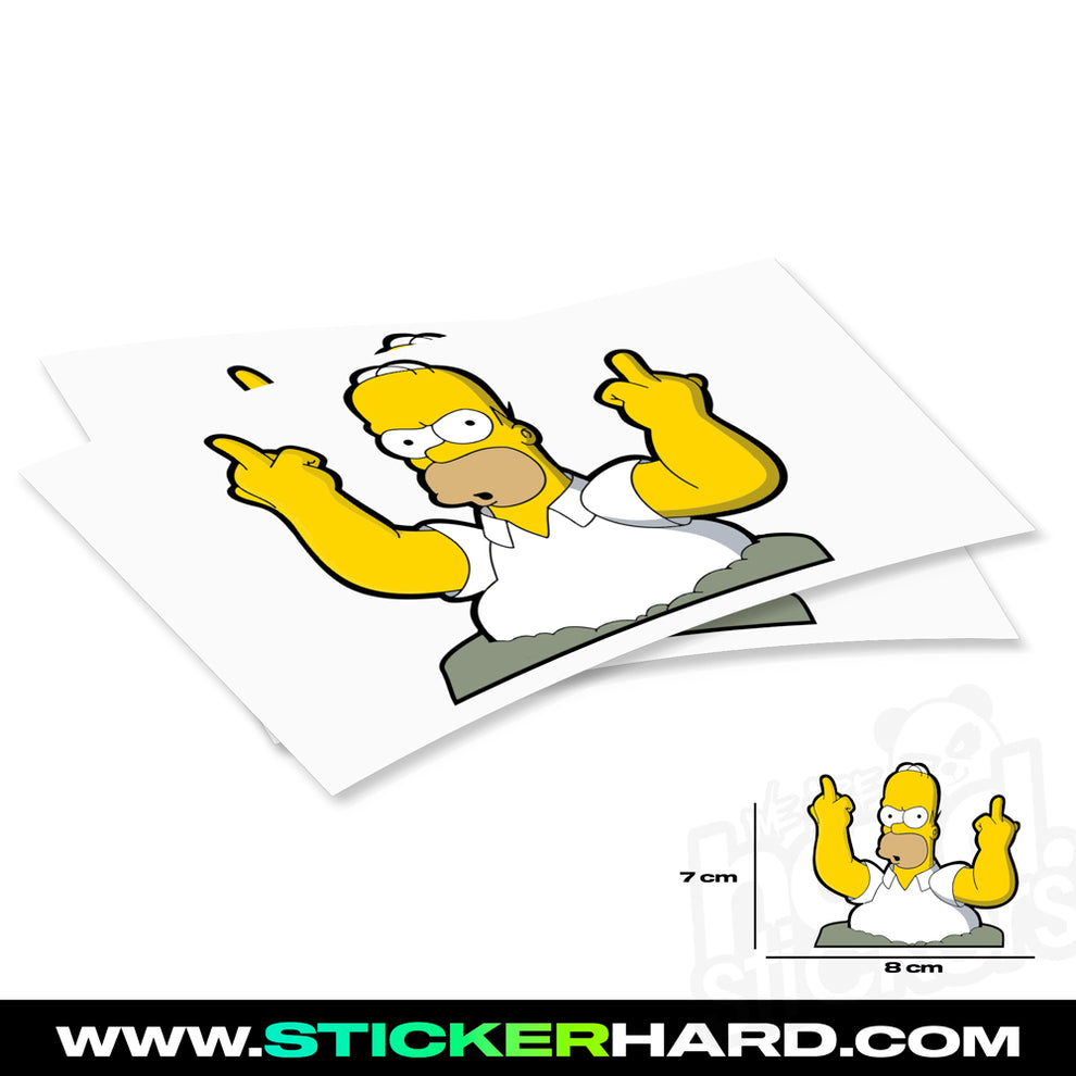 Peeker Sticker Homer Dedo Medio – HARD.STICKER